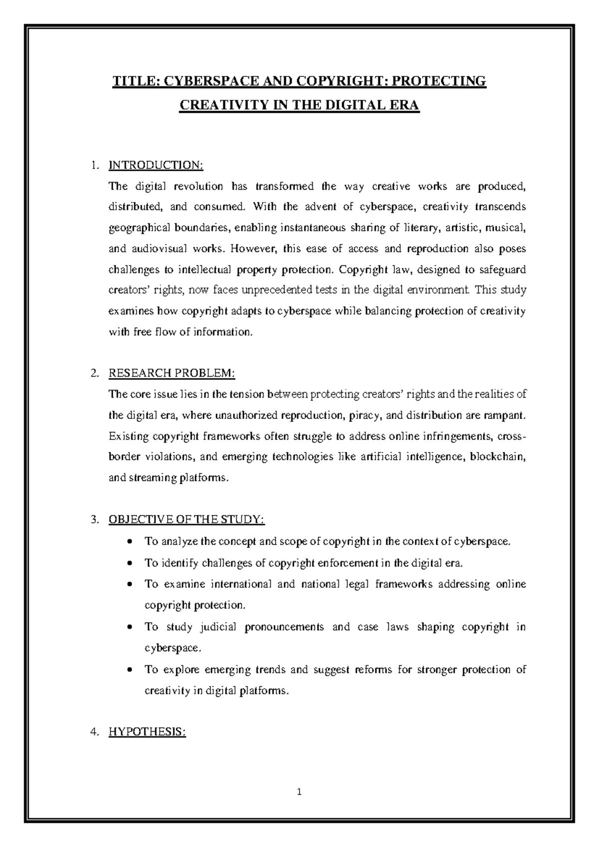 Cyber Law Synopsis: Copyright Challenges in the Digital Era - Studocu