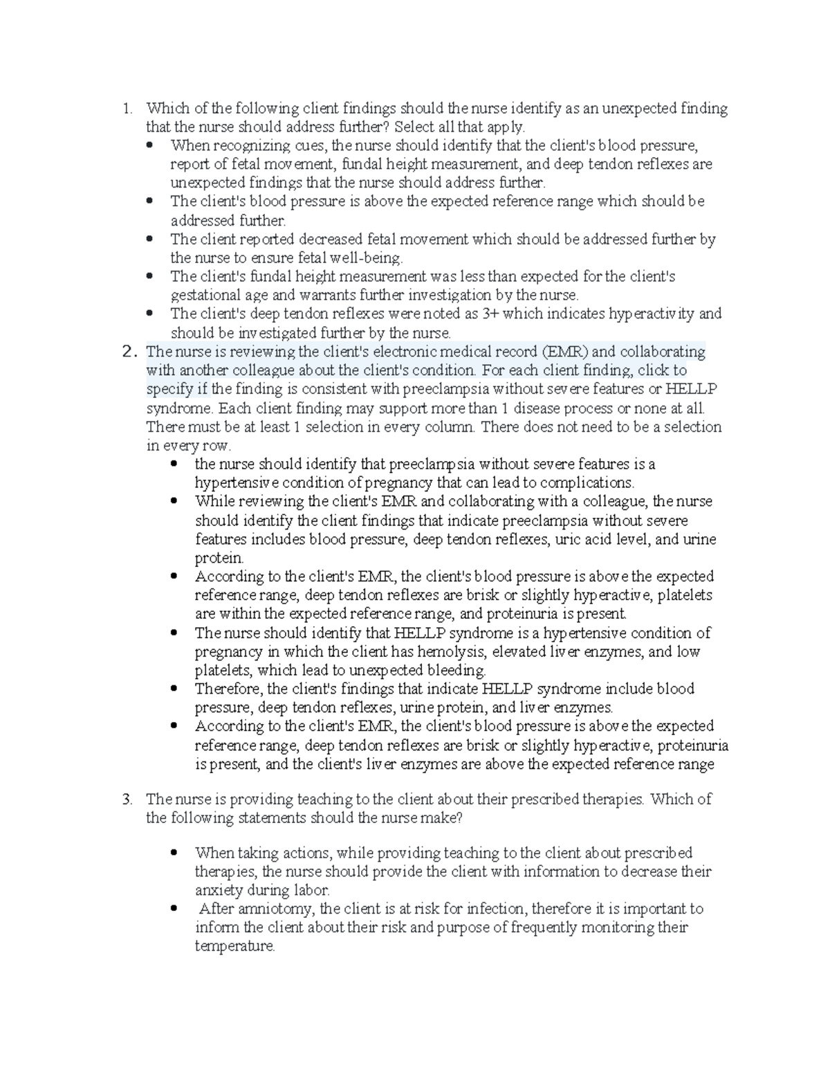 Nursing Week 7 Remediation: Key Client Findings & Assessment Steps ...