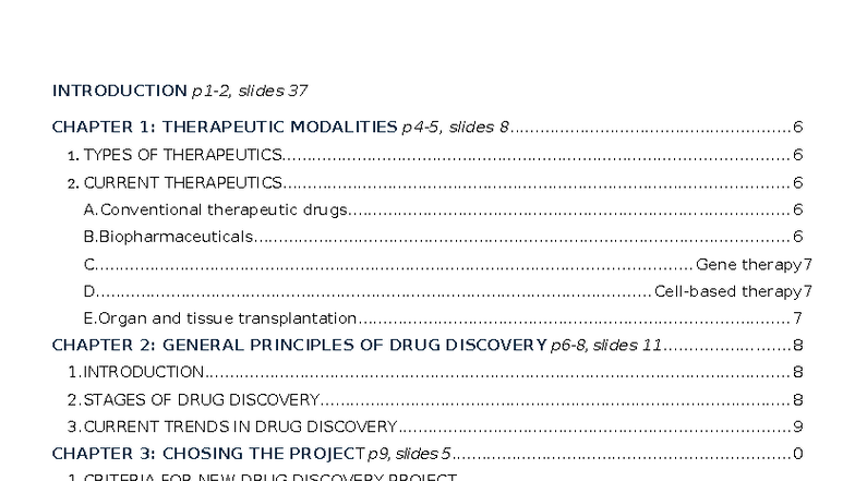 INTRODUCTION TO THERAPEUTIC MODALITIES & DRUG DISCOVERY (PHAR 101 ...