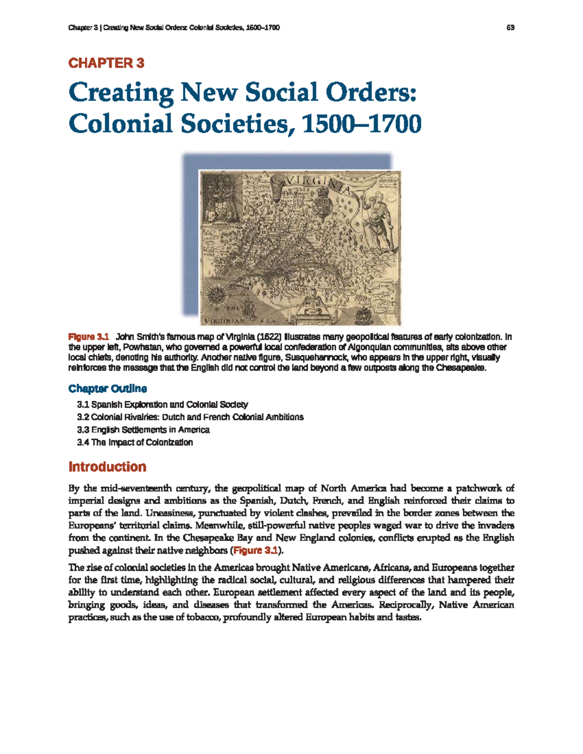 U.S. History Chapter 3 Lecture Notes: Colonial Societies and Orders ...