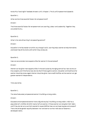 Chapter 3 Matchbox - hsslive notes - Kerala Plus Two English Textbook ...