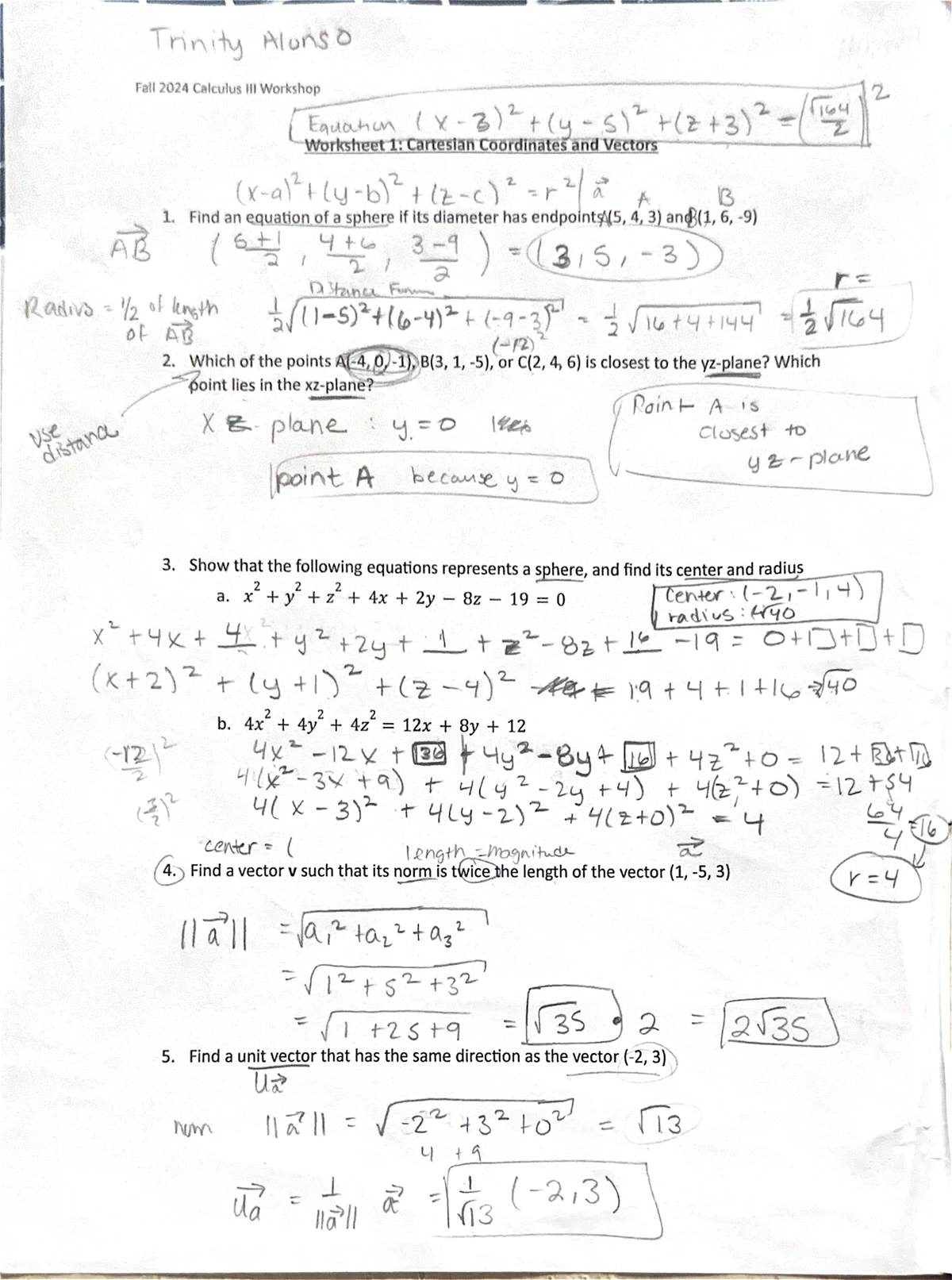 Calc 3 Final Exam Review 2023 - Fall Semester - Studocu