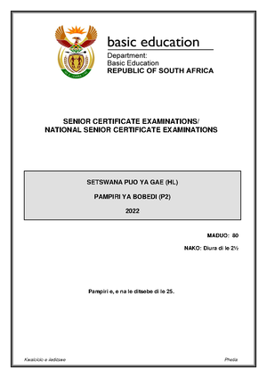 [Solved] 11 Terama ke eng 12 Neela obe o tlhalose di ponagalo dile ...