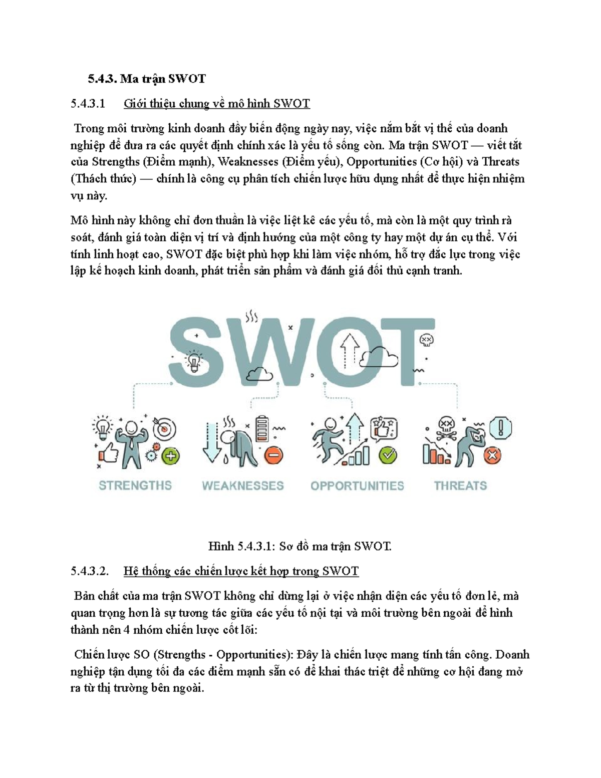 5.4.3 Ma trận SWOT: Phân Tích Chiến Lược Kinh Doanh - Studocu