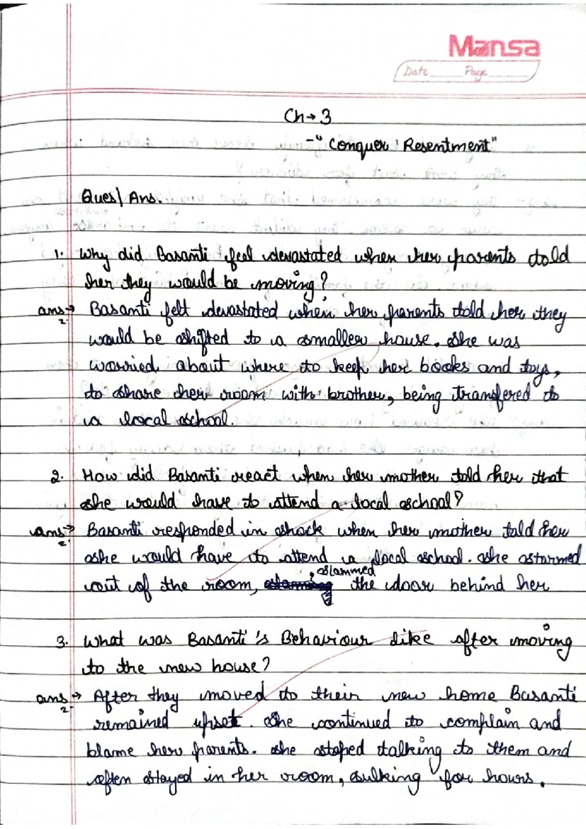 Class IX MSci Chapter 3, 4 & 5 Summary and Analysis - Studocu