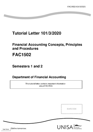 FAC1503 2021 Learning unit 8 - FINANCIAL ACCOUNTING PRINCIPLES FOR LAW PRACTITIONERS LEARNING ...