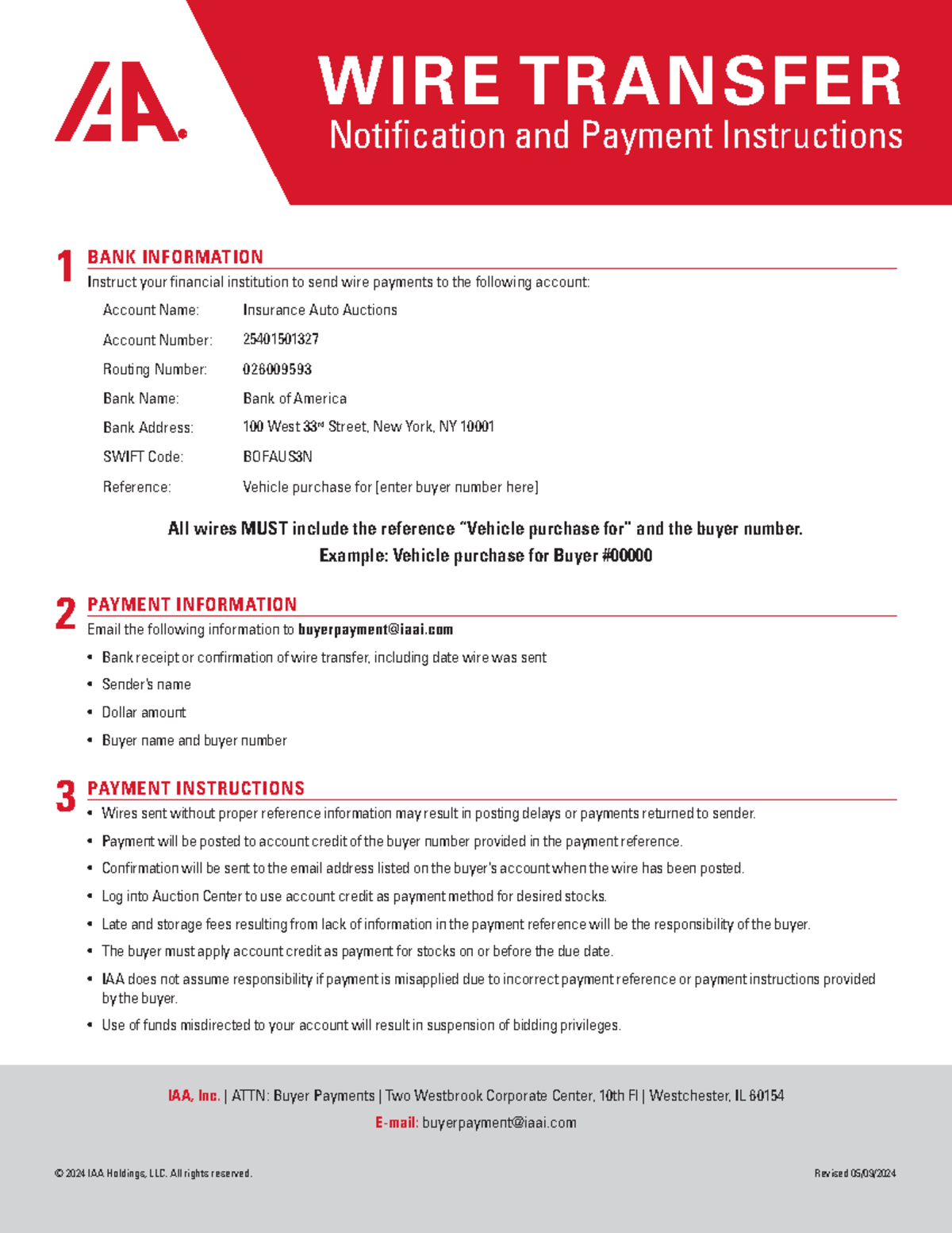 IAA Wire Transfer Payment Instructions for Vehicle Purchase - Studocu