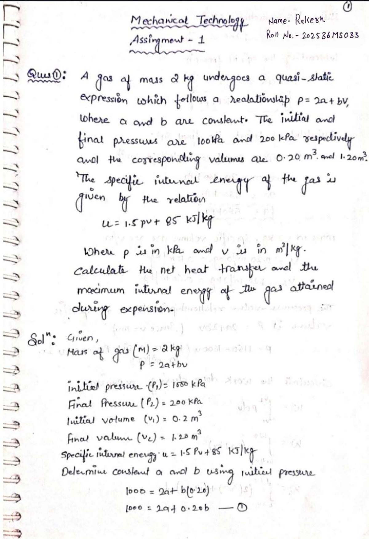 Mechanical Technology (202536MS033) - Heat Transfer & Energy Analysis ...