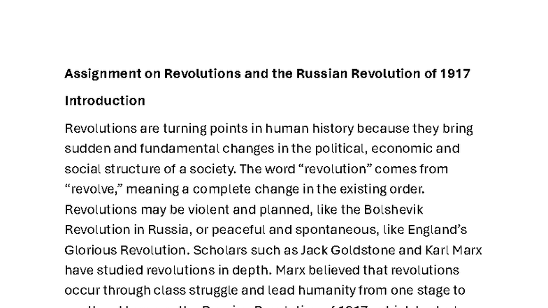 Revolutions and the Russian Revolution of 1917: A Comprehensive Study ...