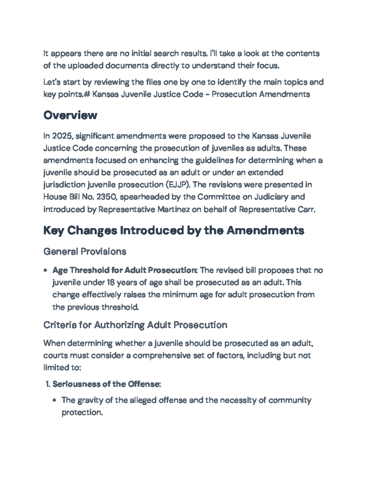 2025 Amendments to Kansas Juvenile Justice Code: Prosecution Guidelines ...