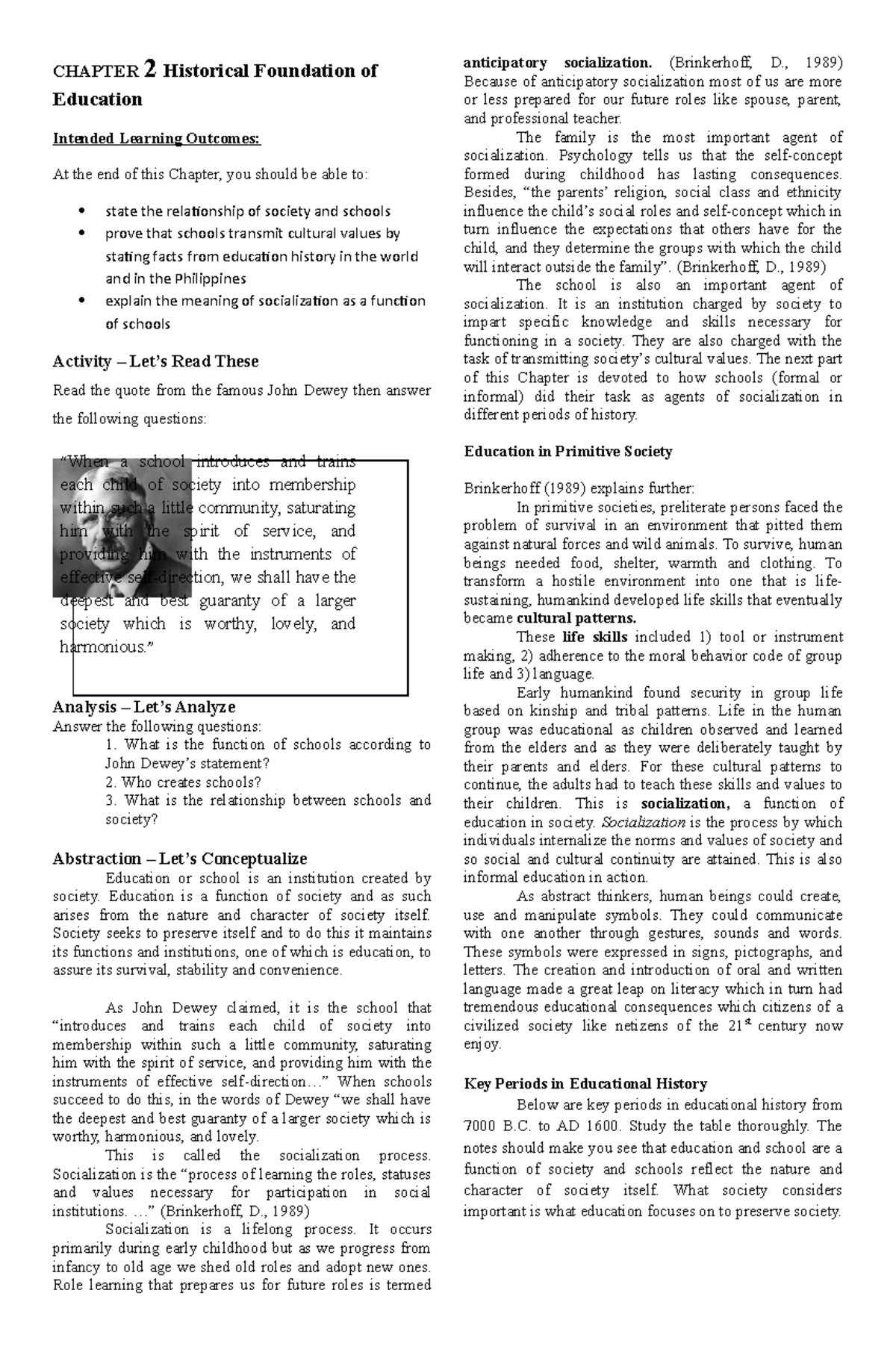 PROF ED 3 MOD 2-4 043016 - Historical Foundations in Education Module ...