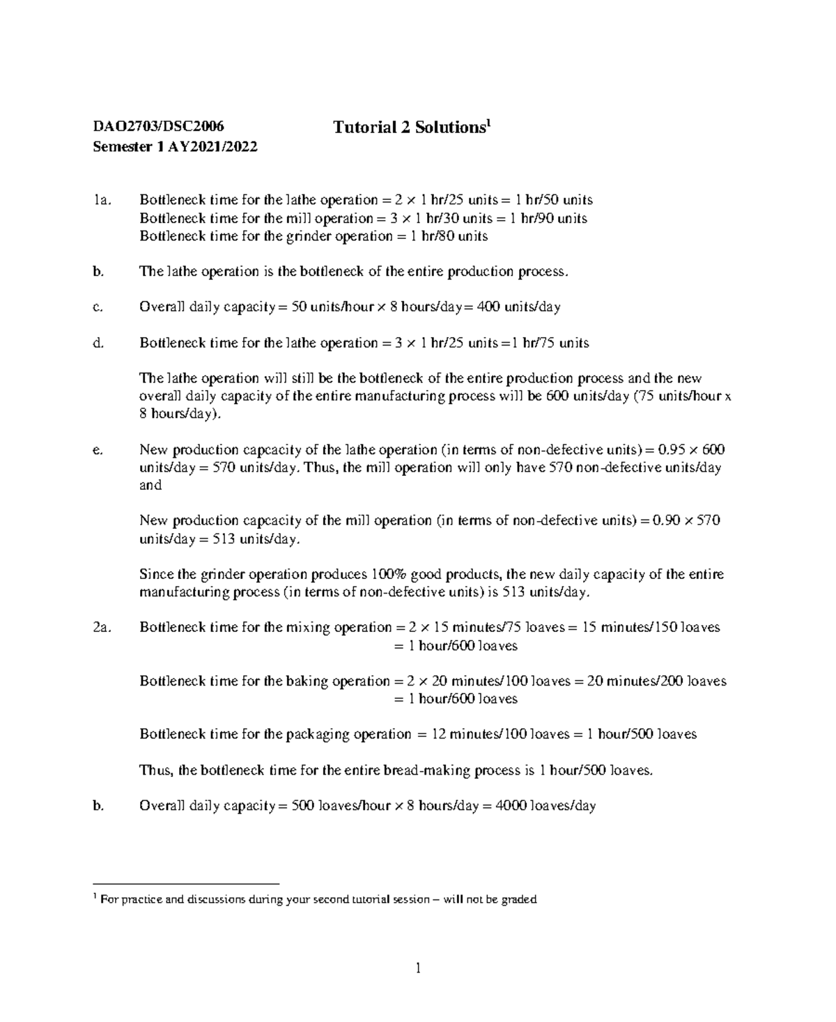 Tutorial 2 Solutions - 1 DAO2703/DSC2006 Tutorial 2 Solutions 1 ...