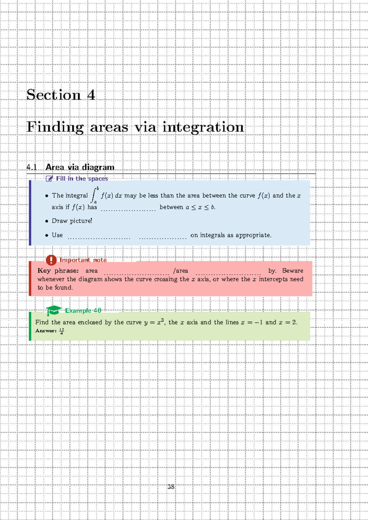 Year 12 Topic 21 - Integration: Finding Areas via Integration - Studocu