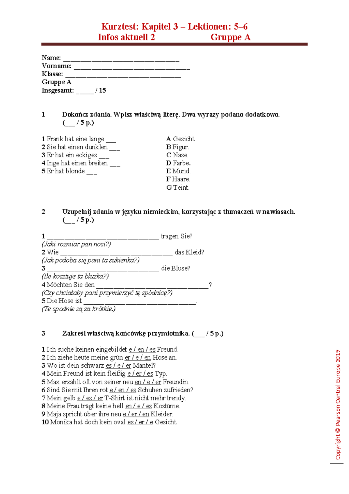 Infos aktuell 2 Kurztest: Kapitel 3 Lektionen 5-6 Gruppe A - Studocu