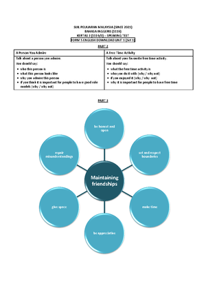 English Form 3 Kertas Model UASA 1 - Kementerian Pendidikan Malaysia - Studocu