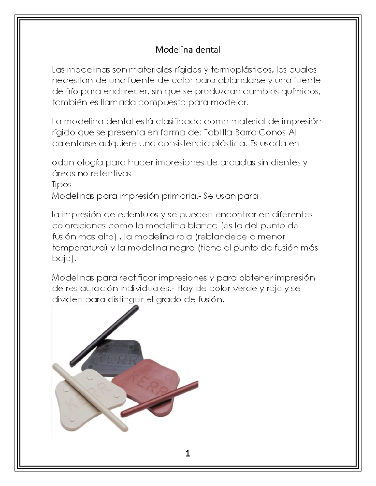 Materiales Dentales: Modelinas, Pastas, Cementos y Su Uso en ...