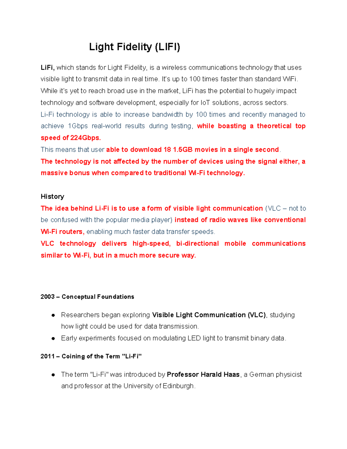 Li-Fi - This covers about lifi. - Light Fidelity (LIFI) LiFi, which ...