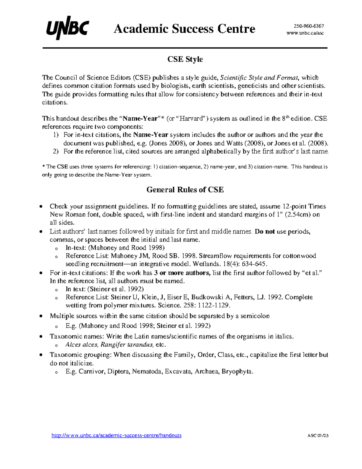 CSE Style Guide 2025: Citation Formats & Reference Examples - Studocu