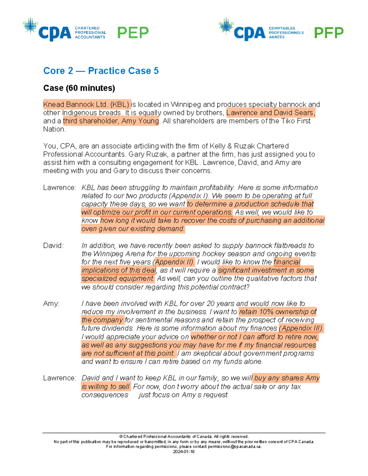 Core 2 Practice Case 5: KBL's Profitability & Retirement Analysis - Studocu