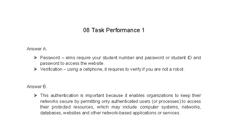 08 Task Performance 1 - Lab on Password Security and Authentication ...