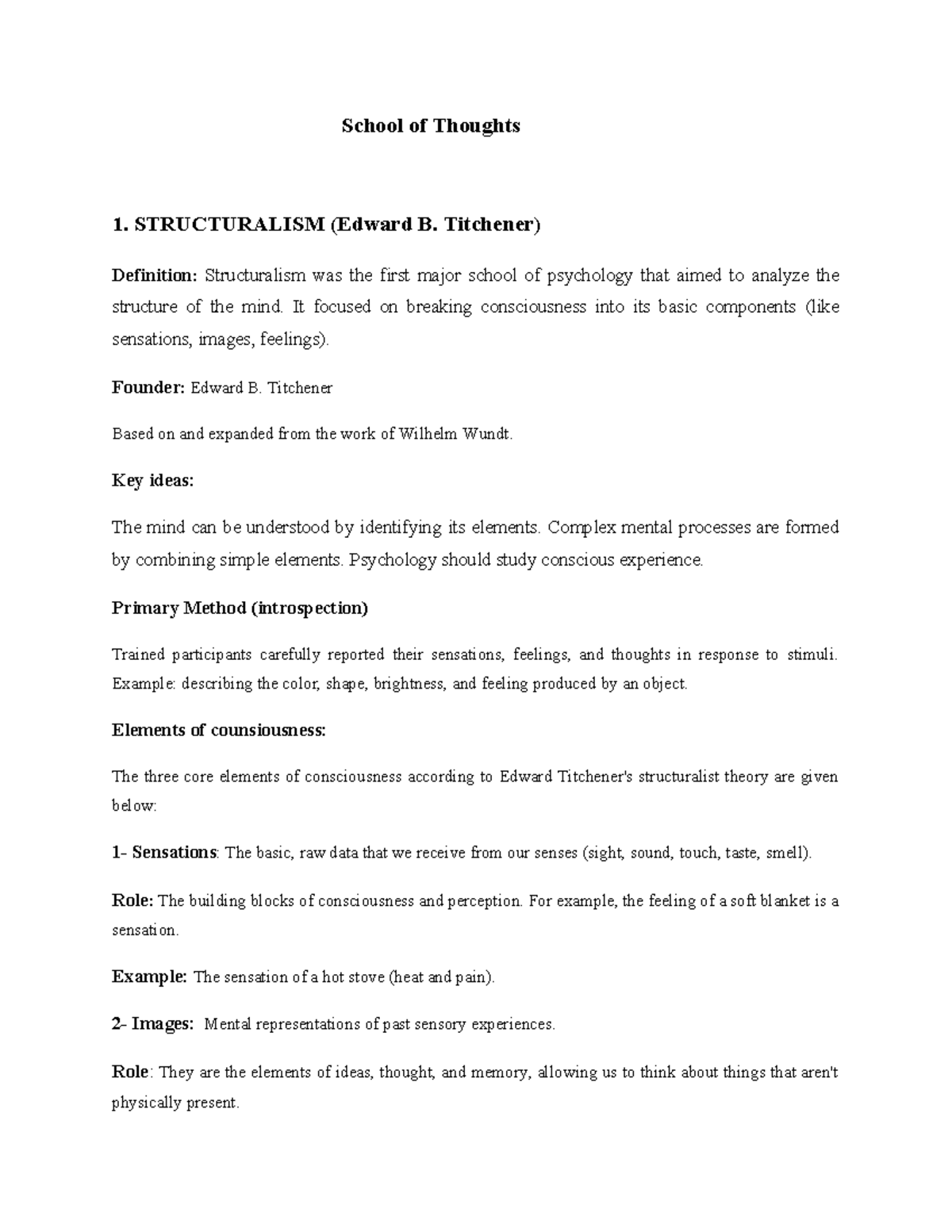 Psychology Schools of Thought: Structuralism, Functionalism & Gestalt ...