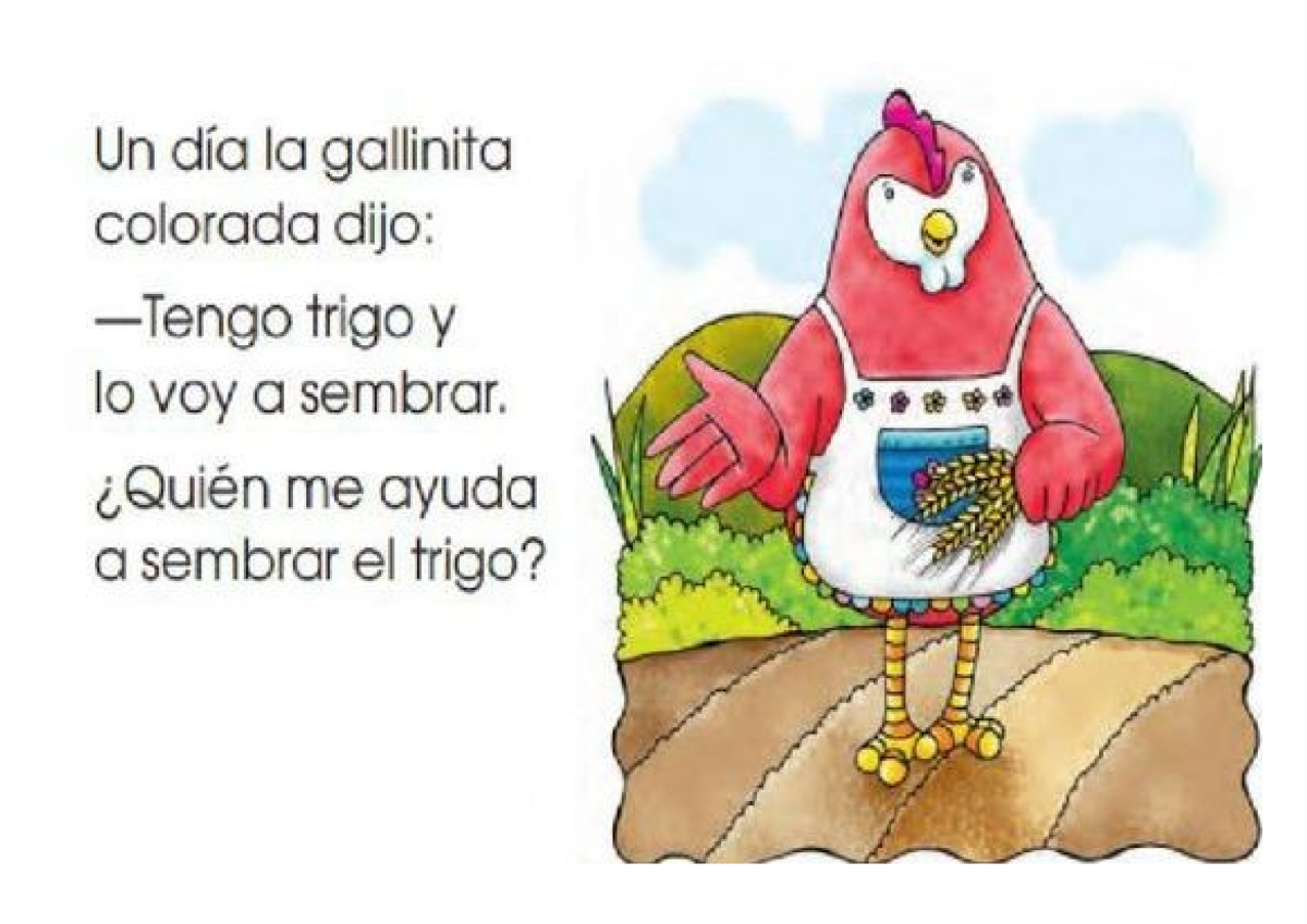 Cuento Infantil: La Gallinita Colorada y su Trigo - Studocu