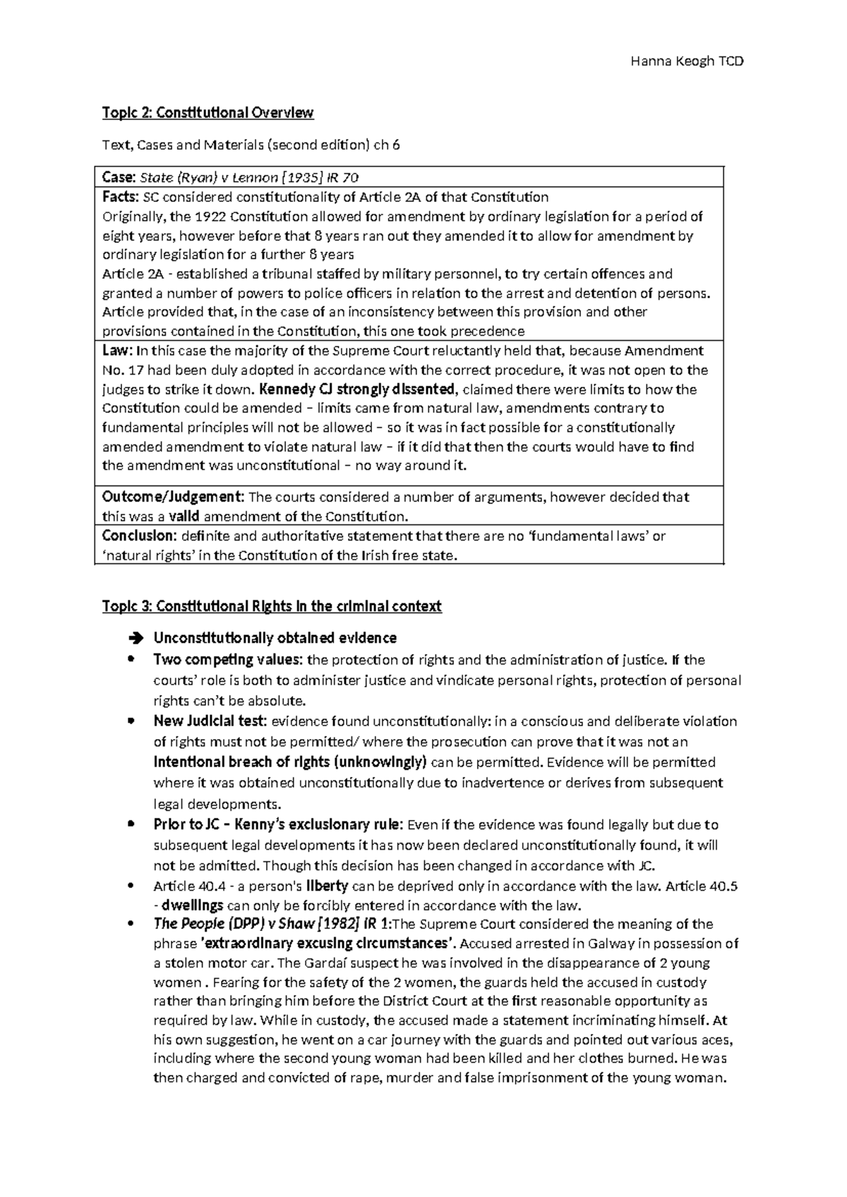Constitutional Law 1: Comprehensive Exam Notes on Key Cases and ...