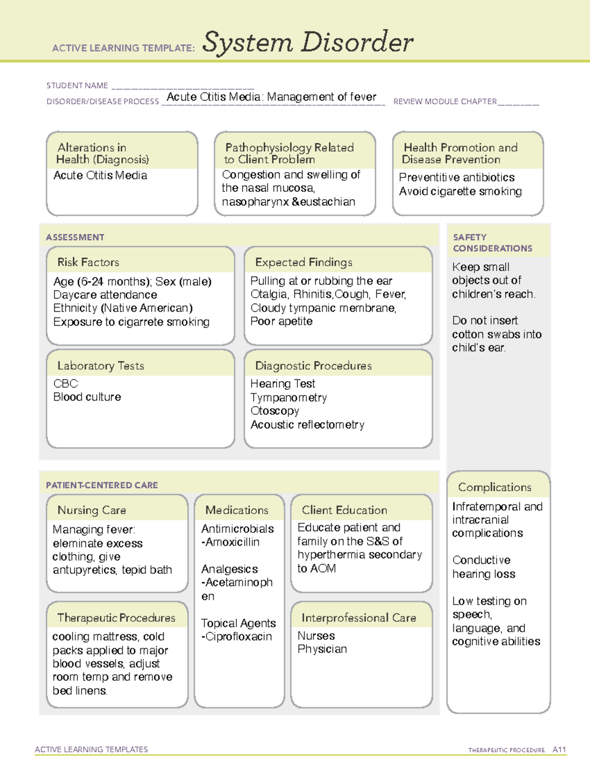 Sys Dis - System Disorder: Active Learning Template for AOM Management ...