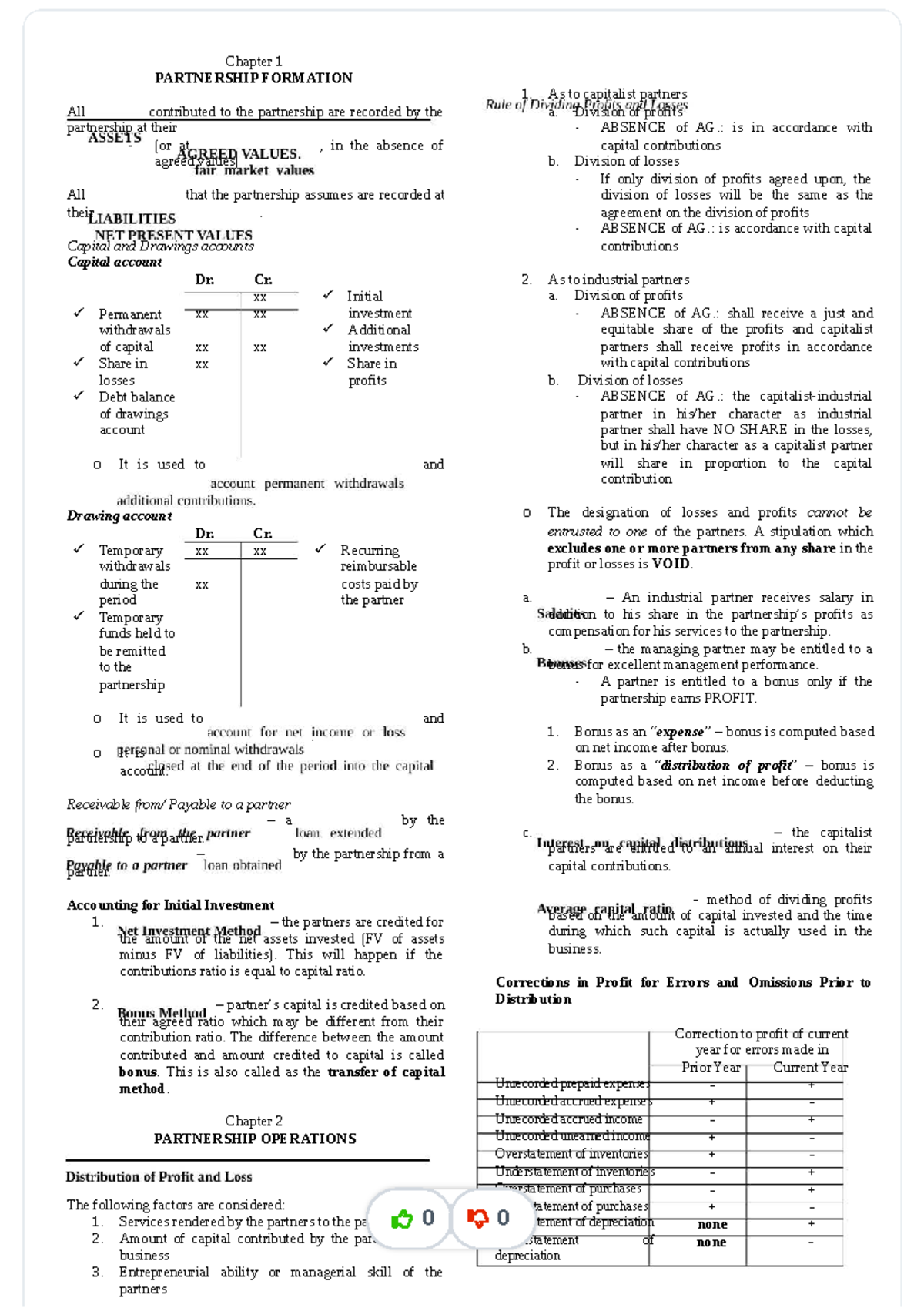 Chapter 1-7: Partnership Formation, Operations, Liquidation ...
