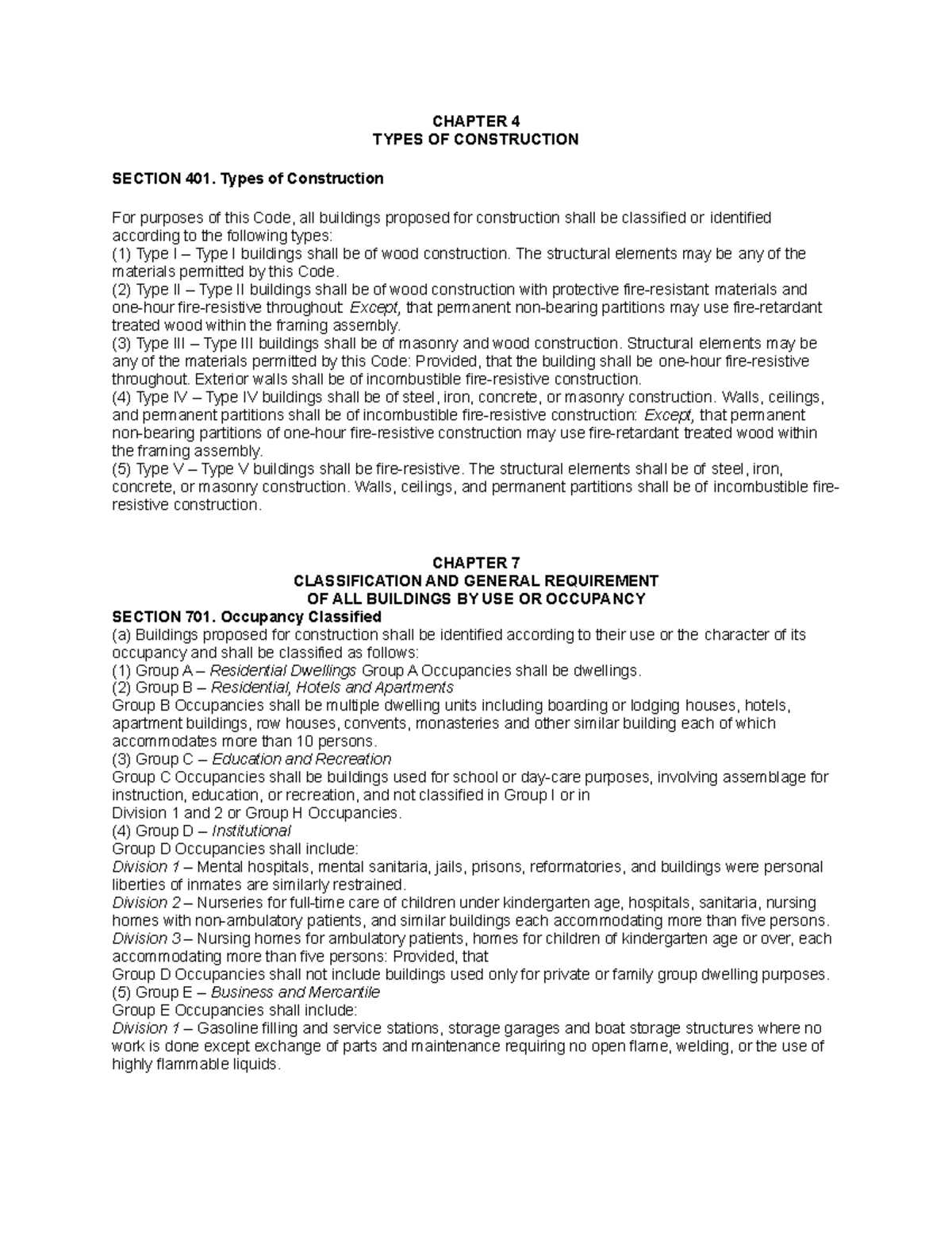 Chapter 4 - Types of Construction: Building Classification Overview ...