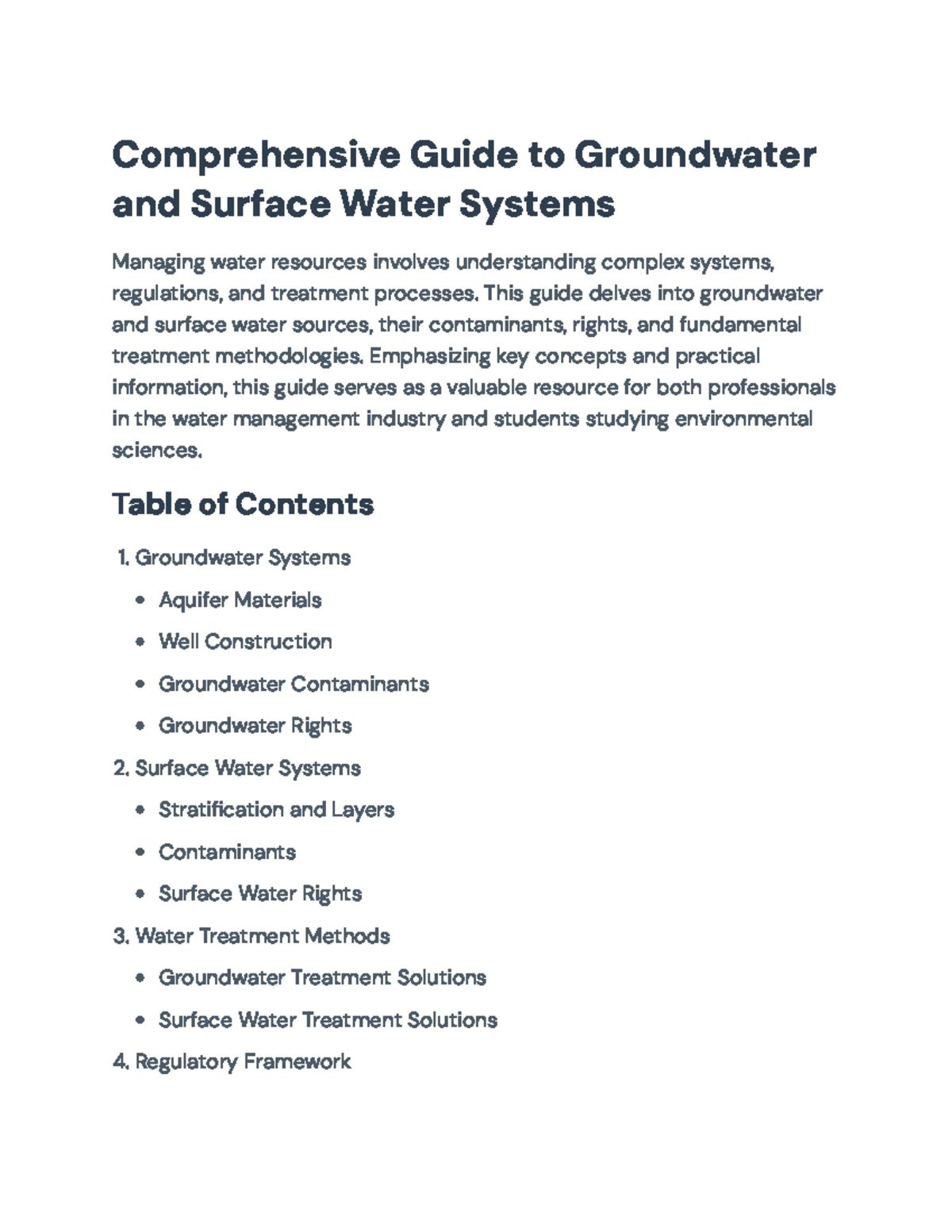 Comprehensive Guide to Groundwater and Surface Water Systems ...