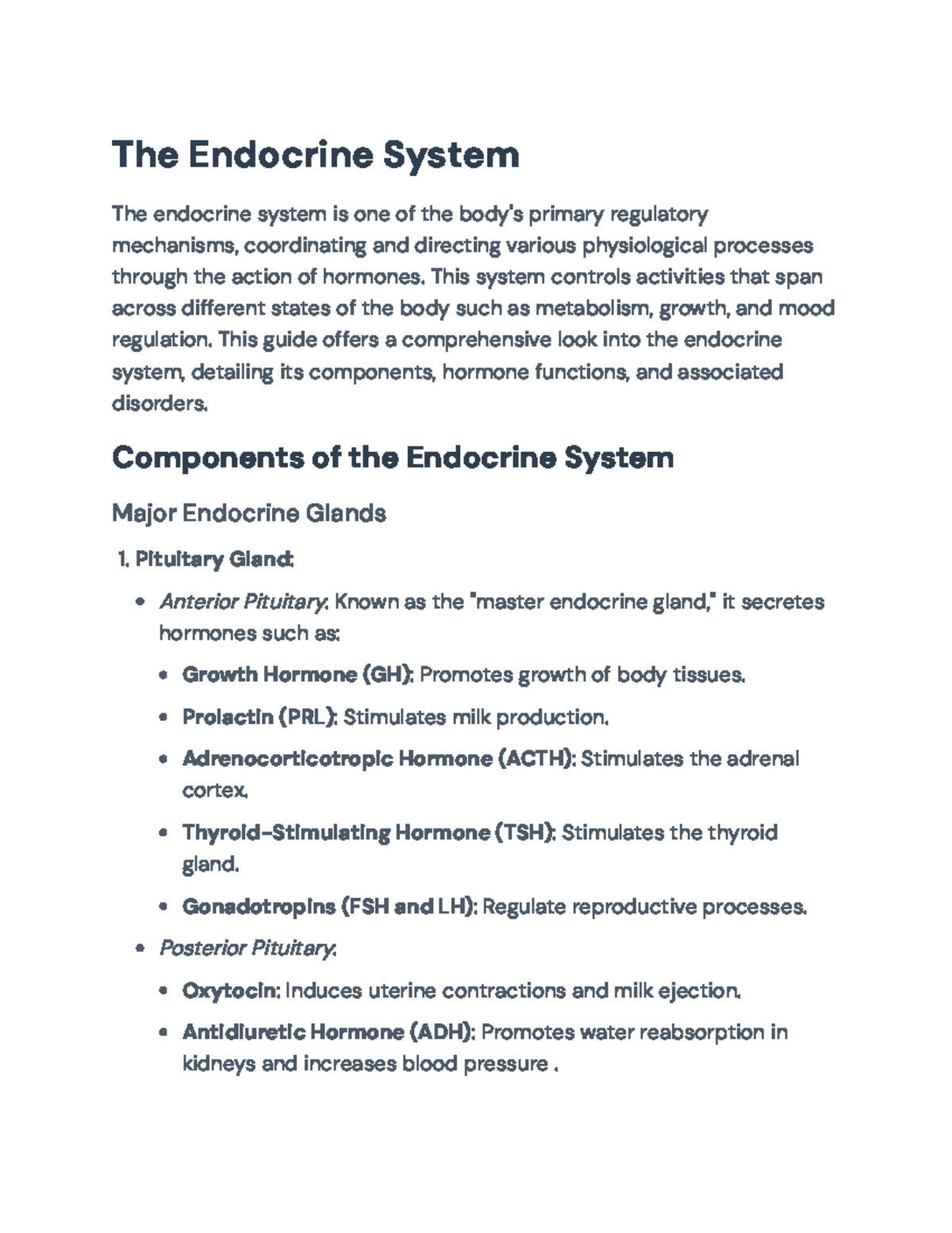 Endocrine System Overview: Components, Functions, and Disorders - The ...