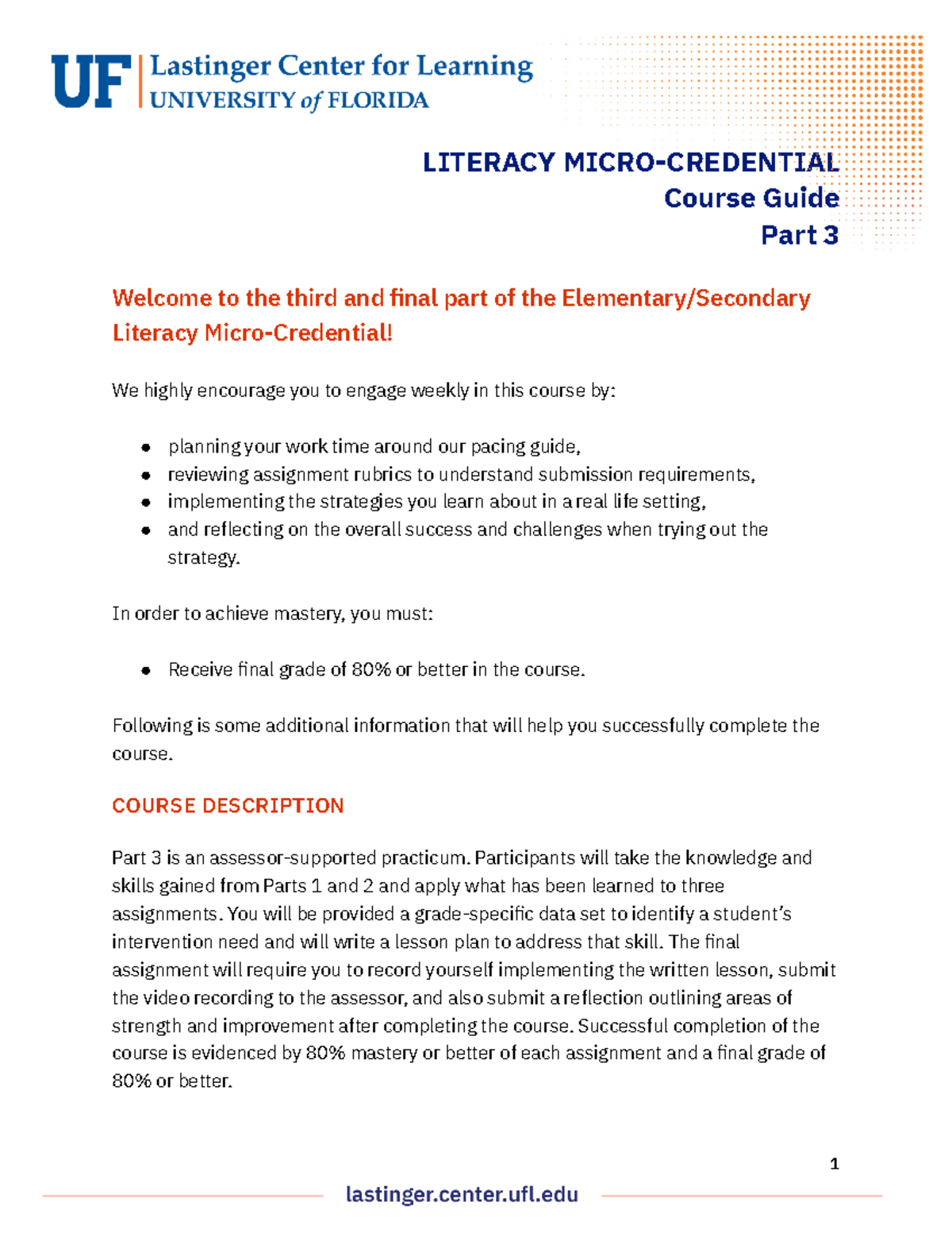 E S Part 3 Course Guide: Mastery in Literacy Micro-Credential 10 21 24 ...