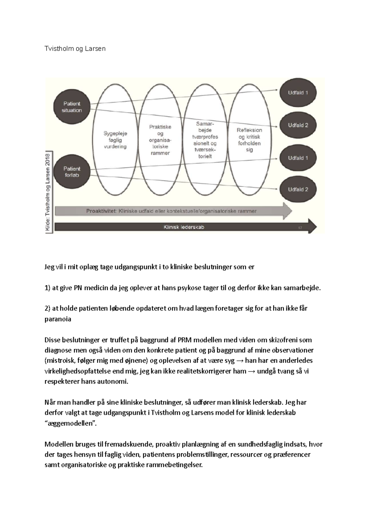 Kliniske Beslutninger i Psykiatrisk Pleje - KEF 6 SEM Oplæg - Studocu