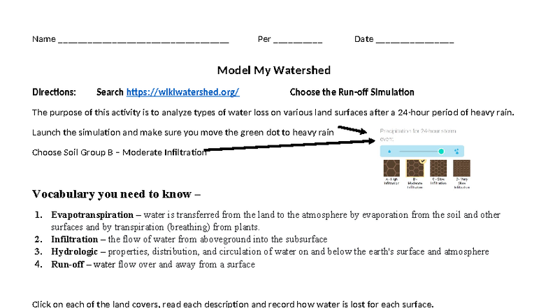 Copy of Model My Watershed - Name ...