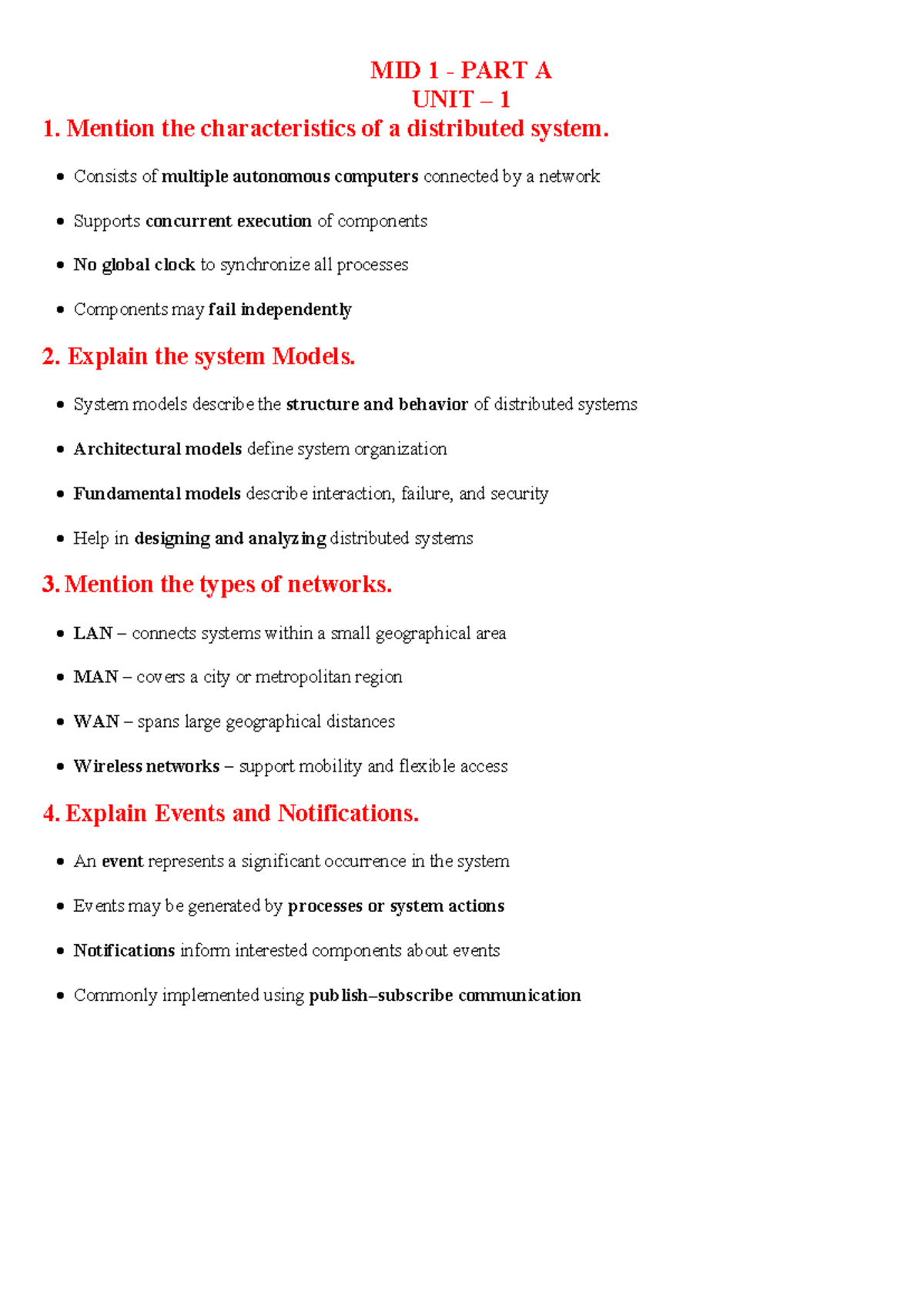 DS MID-1 QB PART A & B: Distributed Systems Overview and Key Concepts ...