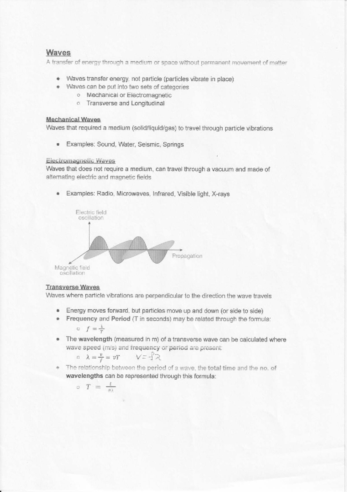 Year 9 Science: Understanding Waves and Energy Transfer - Studocu