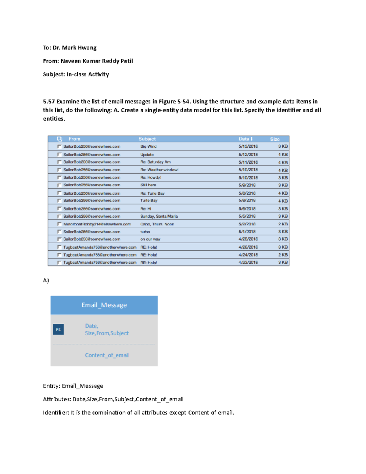 In-class Activity: Exploring Data Models for Email Management Solutions ...