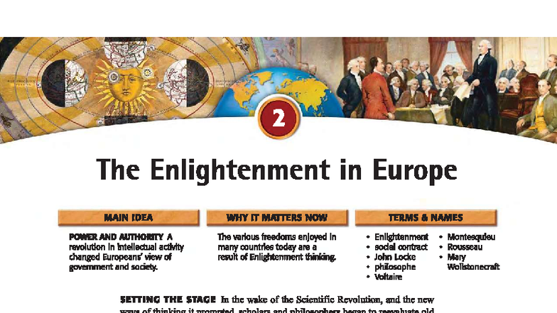 Enlightenment in Europe: Power, Authority, and Social Contracts - Studocu