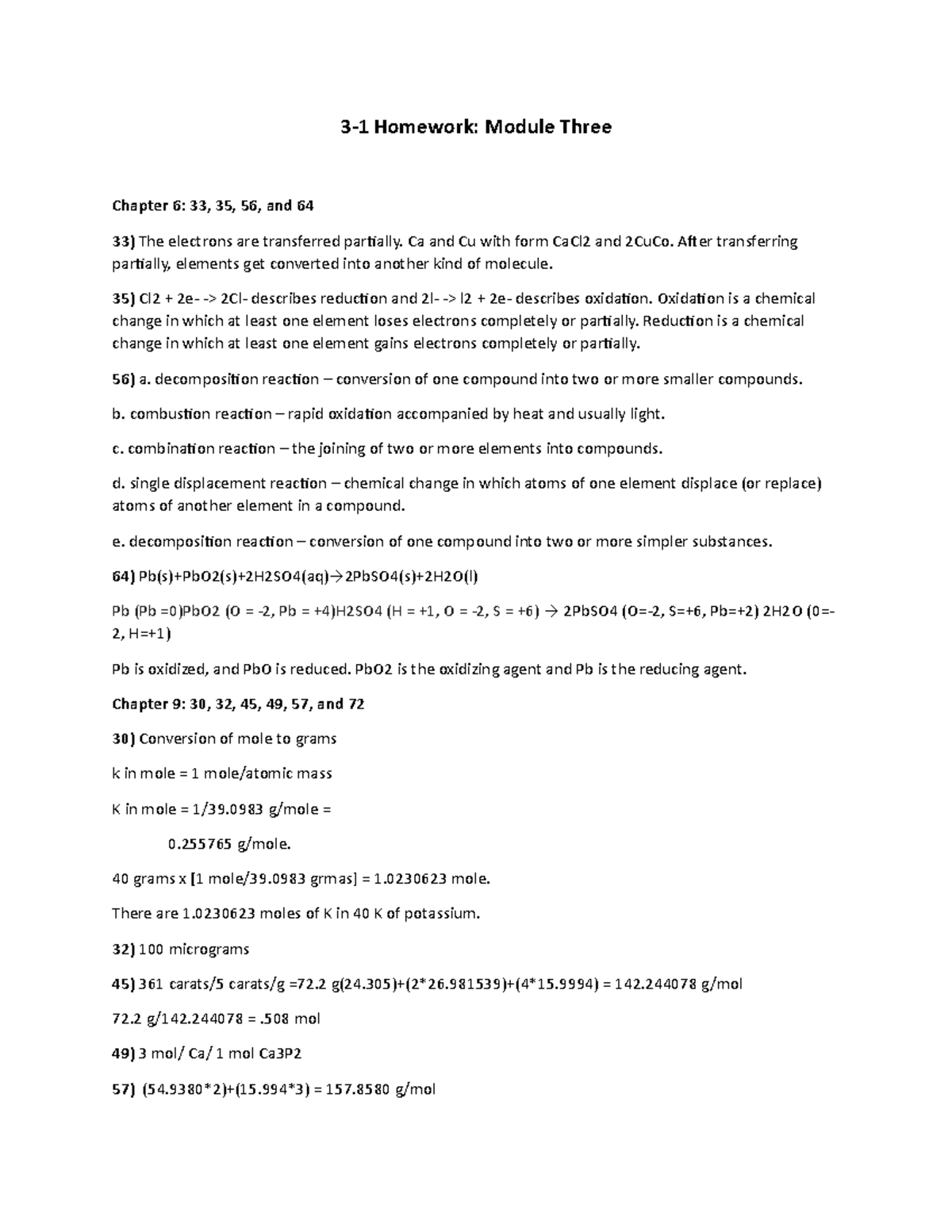 Module 3 Homework - 3-1 Homework: Module Three Chapter 6: 33, 35, 56 ...