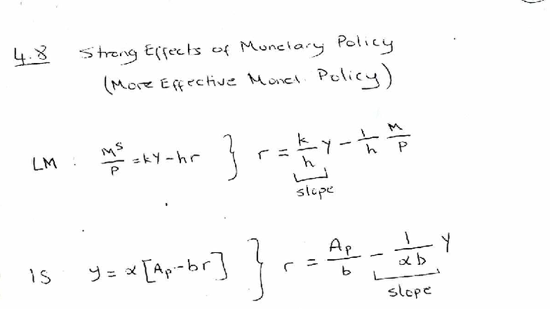 Chapter 4C - Strong Effects of Monetary Policy (M MS 3) - Studocu