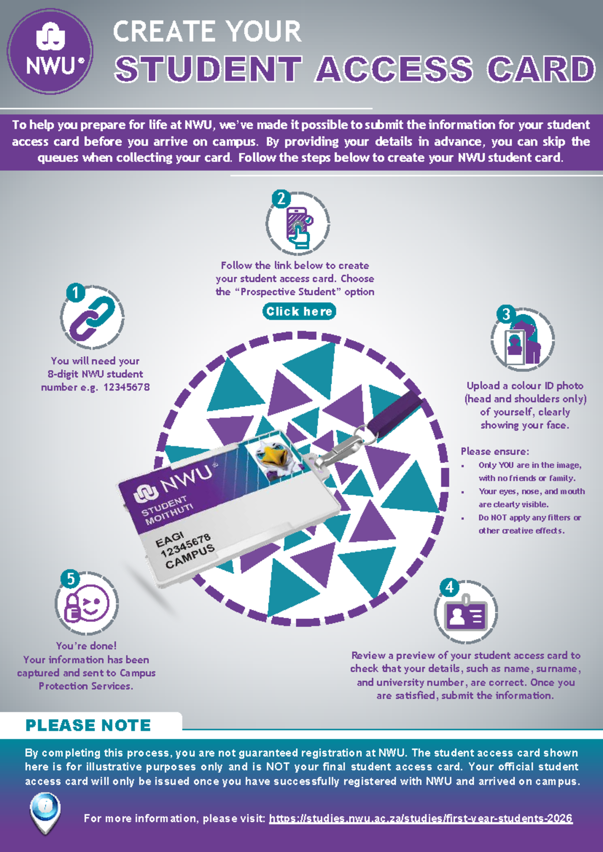 2026 NWU Student Access Card Creation Guide - Studocu
