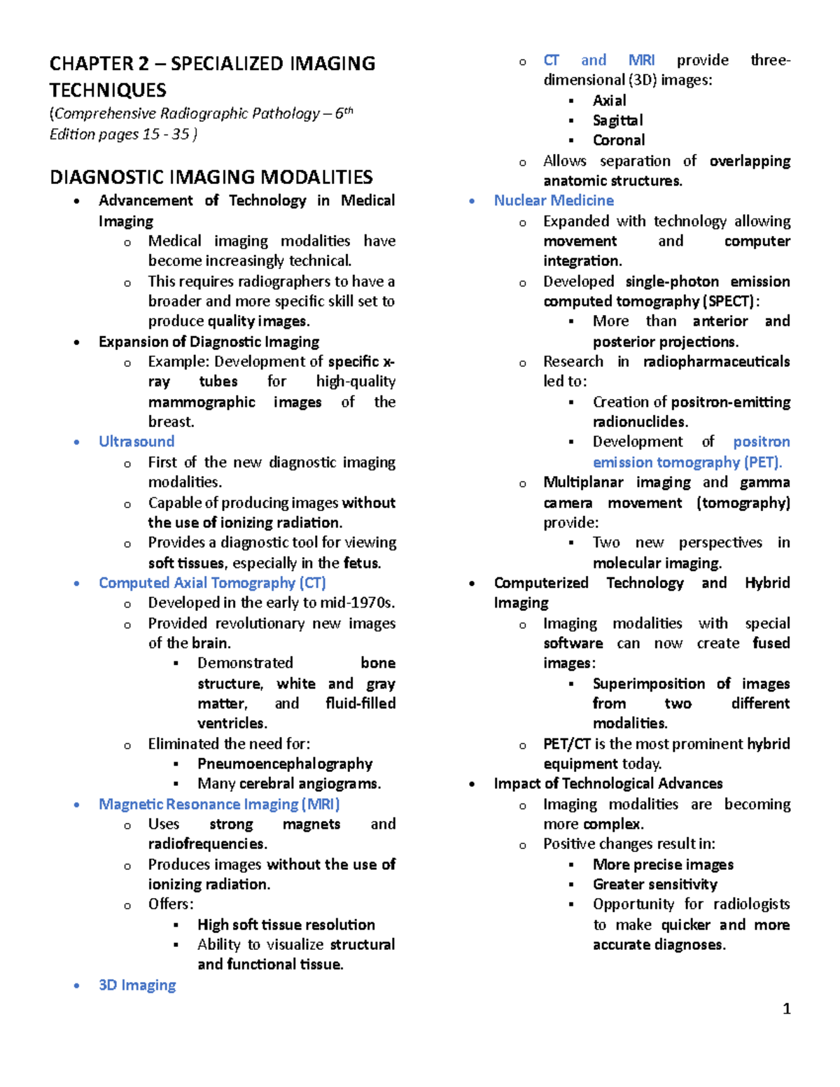 DIAGNOSTIC IMAGING MODALITIES: Advances in Medical Imaging Techniques ...