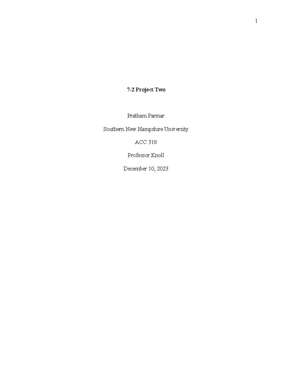 ACC 318 7-2 Project Two: Full Disclosure & Financial Reporting Insights ...