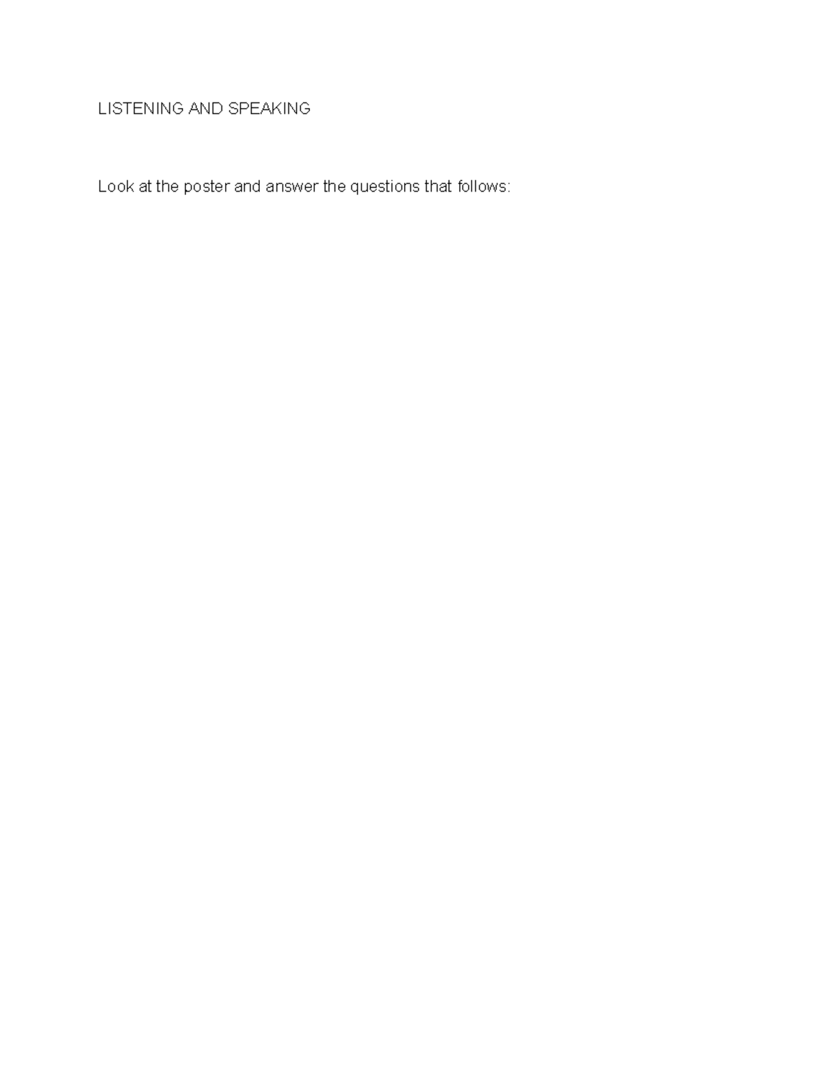 MAMA P EXAM: Listening and Speaking Study Guide - Studocu