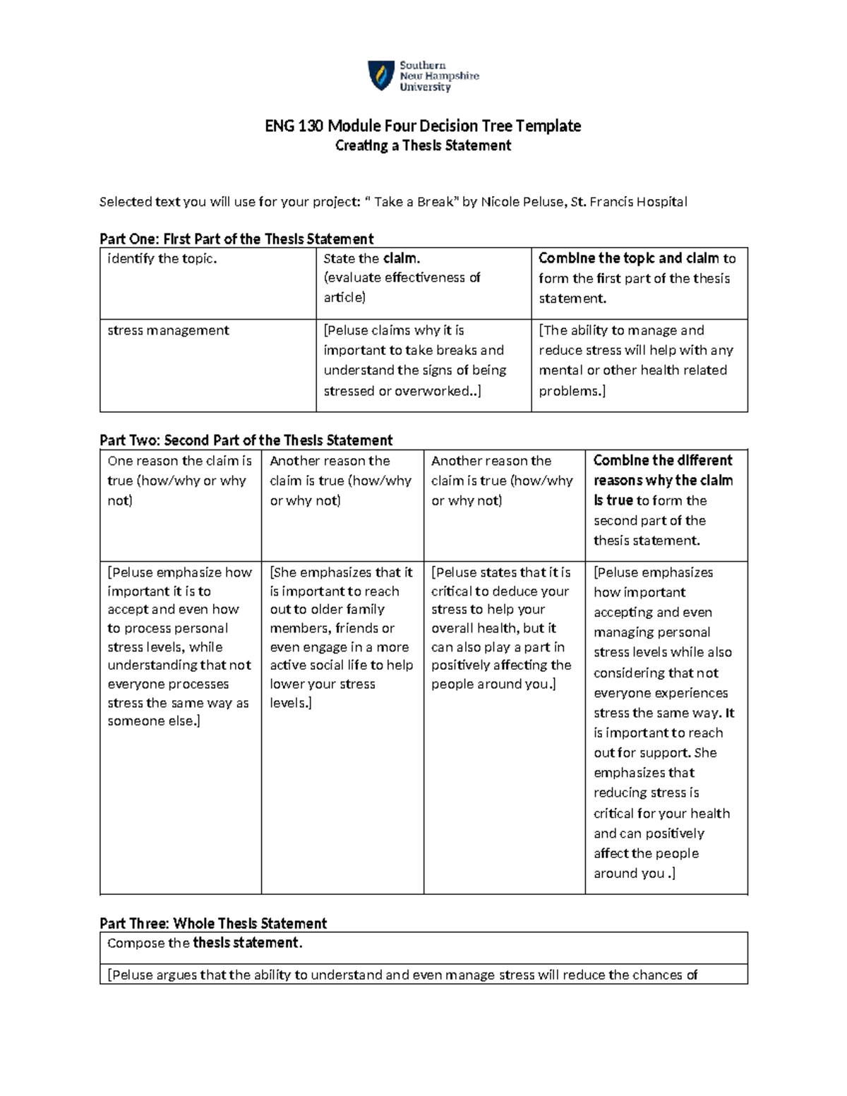 ENG 130 Module Four Decision Tree Template - ENG 130 Module Four ...