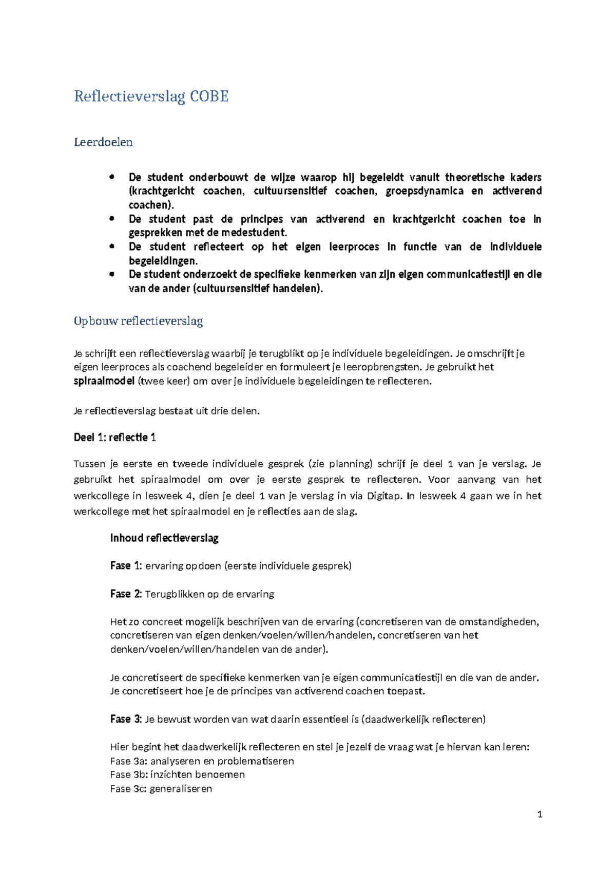 2425 Richtlijnen Individueel reflectieverslag def - Reflectieverslag ...