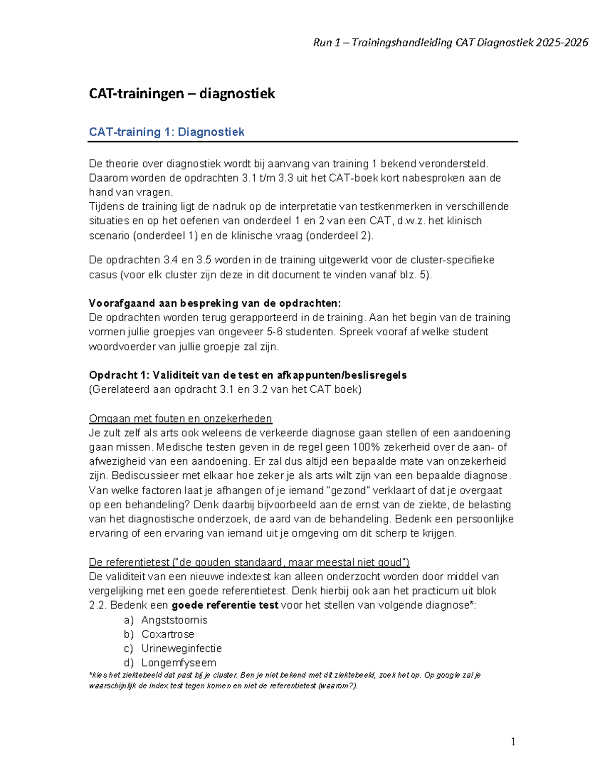 Run 1 Trainingshandleiding CAT Diagnostiek: Interpretatie en Klinische ...