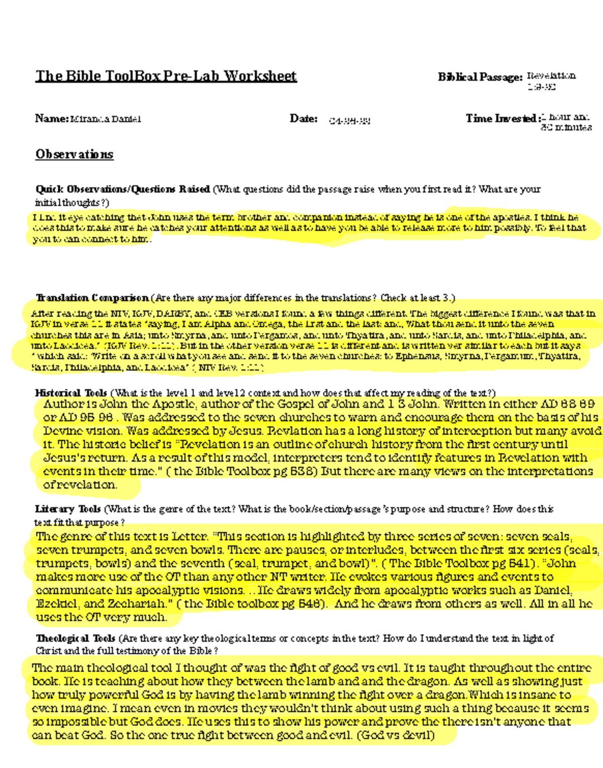 04-26-22 - The Bible ToolBox Pre-Lab Worksheet Biblical Passage: Name ...