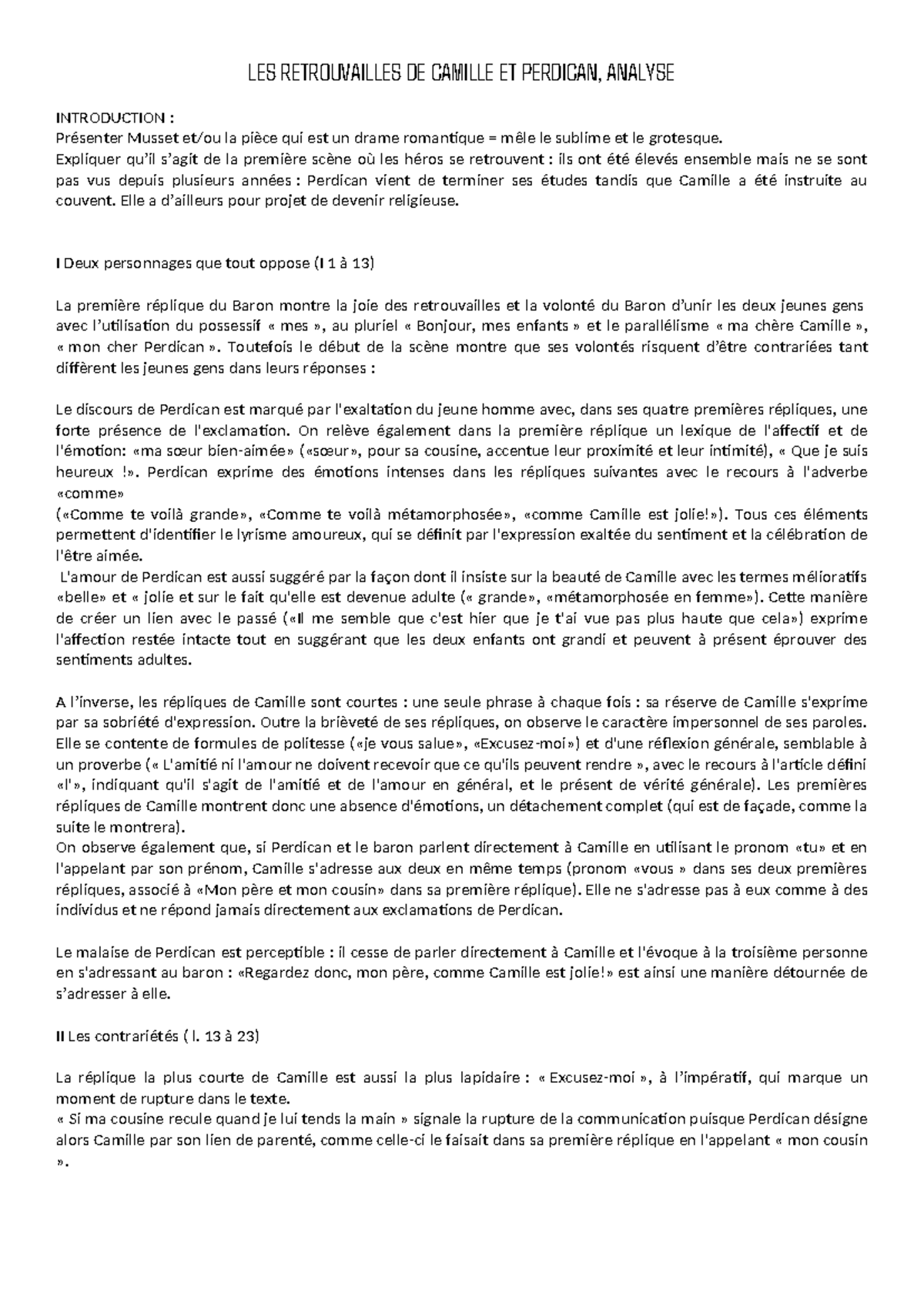 Analyse de "Les Retrouvailles de Camille et Perdican" - Drame ...